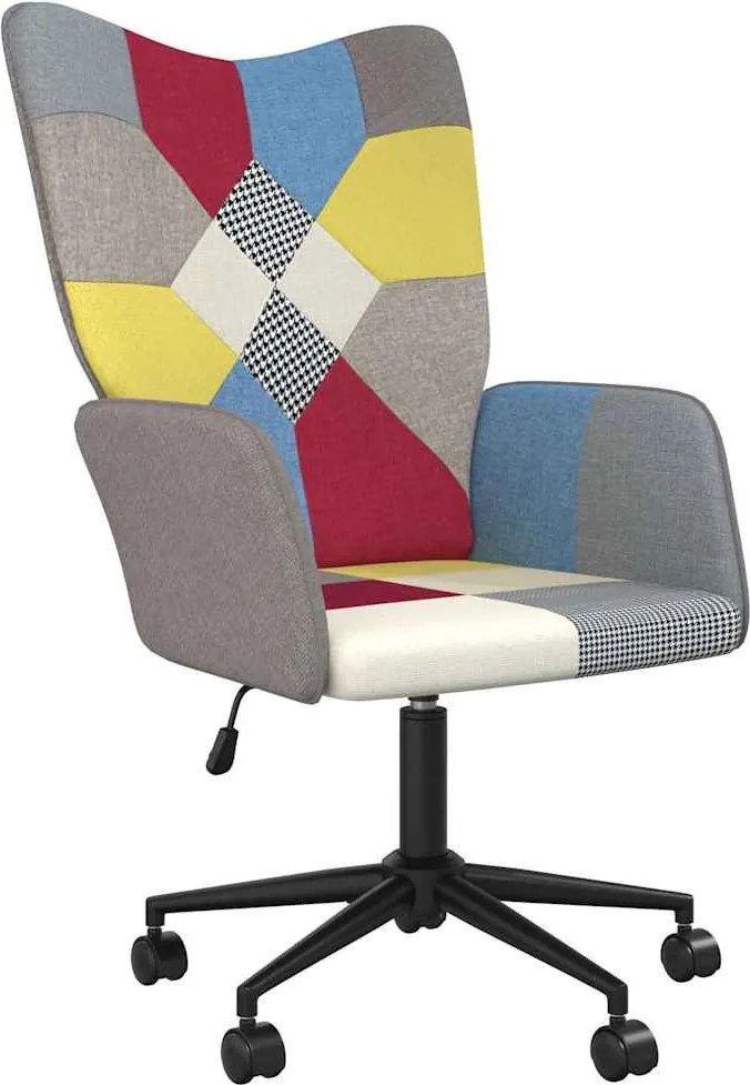 Relaxační křeslo patchwork textil 328194
