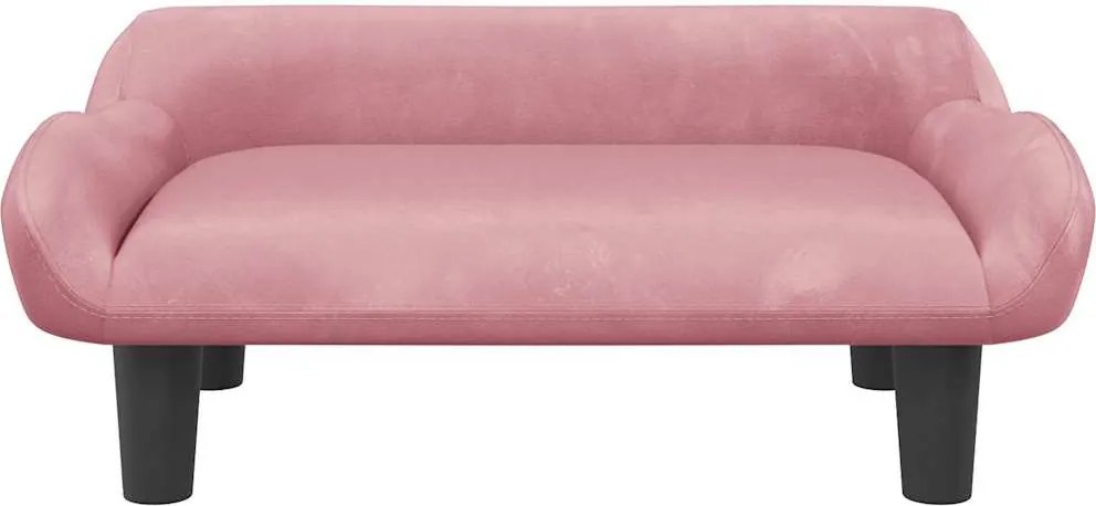 Dětská pohovka růžová 70 x 40 x 24 cm samet 3196352