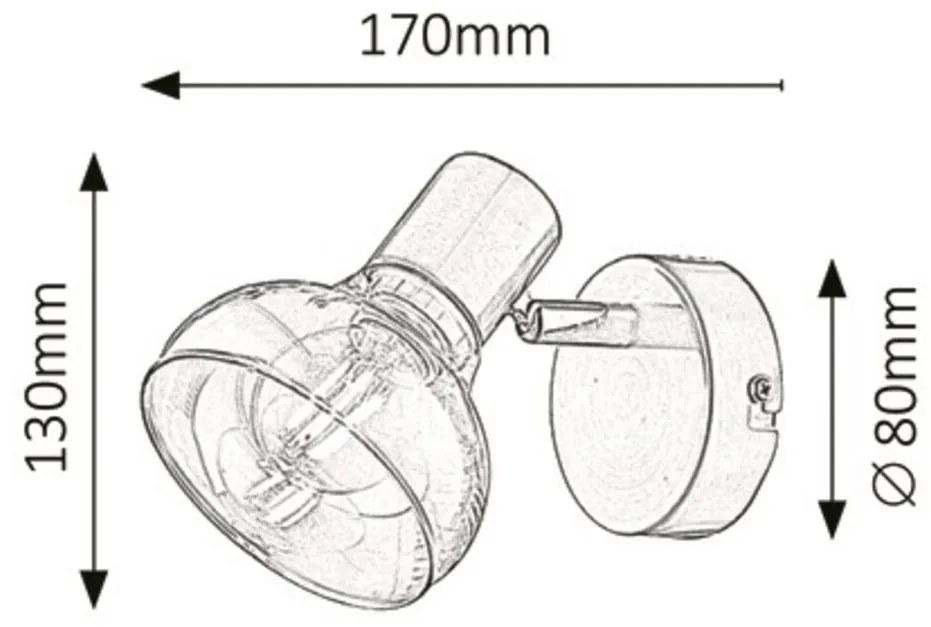 Rabalux HOLLY nastěnné svítidlo max. 1x40W | E14 | IP20 - chrom