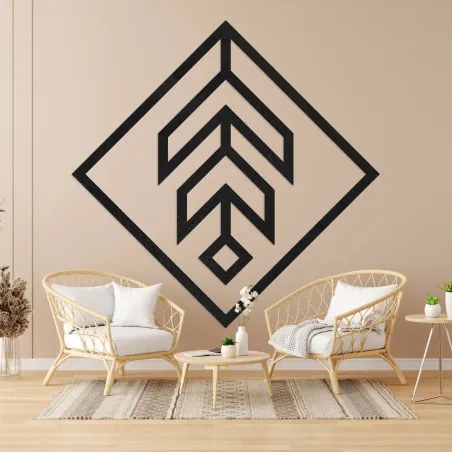 Geometrická dekorace na zeď čtvercová | SENTOP HDF0397-C