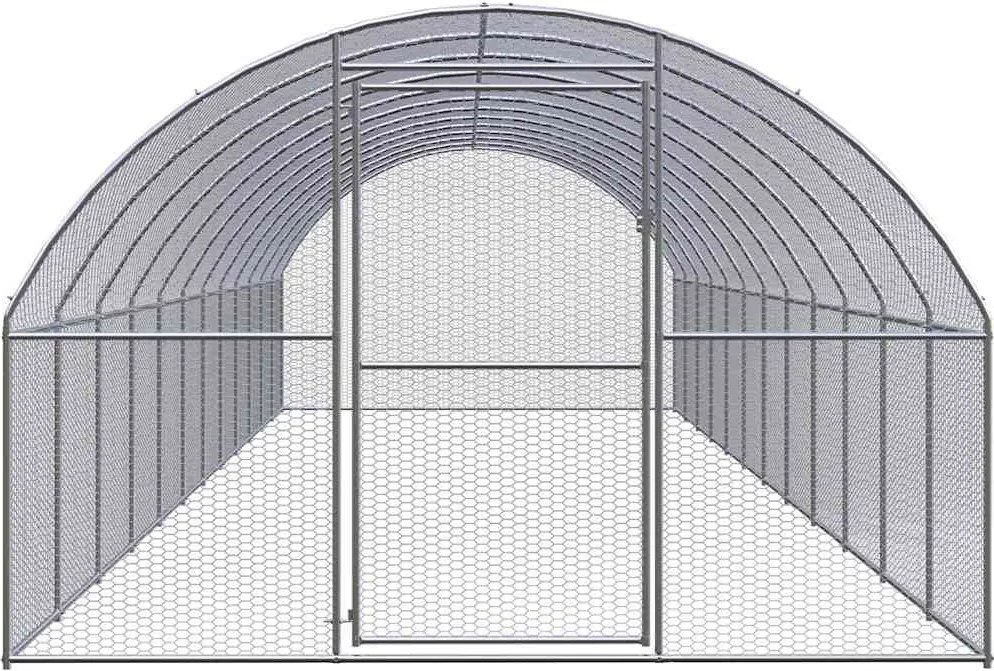 Venkovní klec pro kuřata 3 x 12 x 2 m pozinkovaná ocel 3095468