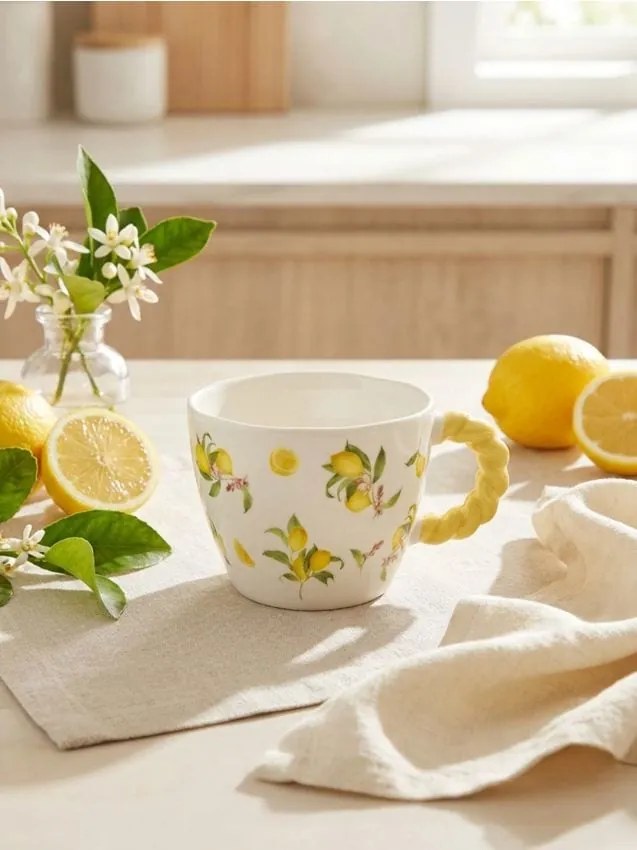 Sinsay - Keramický hrnek s motivem citronů - žlutá