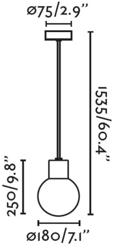 FARO 74427C-01 - Venkovní lustr na lanku MOON 1xE27/15W/230V IP44