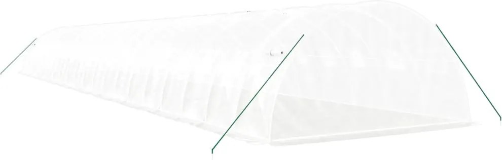 Skleník s ocelovým rámem bílý 80 m² 20 x 4 x 2 m 3188080