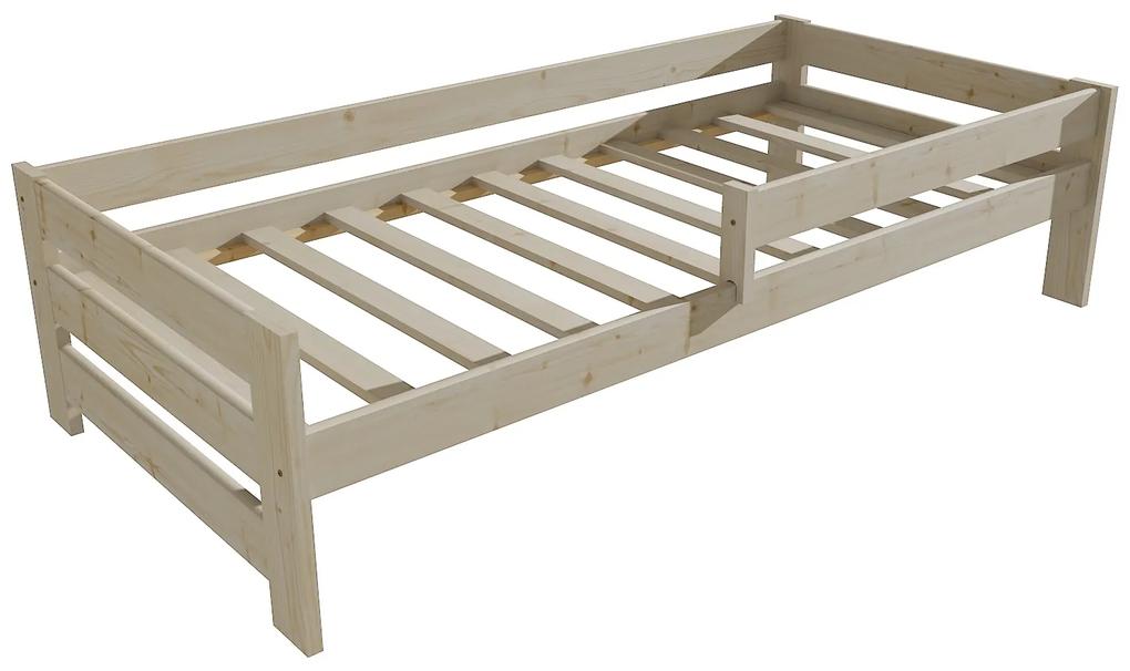 Vomaks Dětská postel se zábranou VMK006D KIDS Rozměr: 80 x 160 cm, Barva: surové dřevo