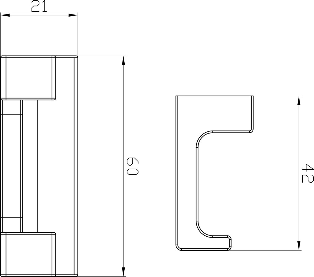 Slezák - RAV Věšáček dvojitý NIL - , Růžové zlato kartáčovaná