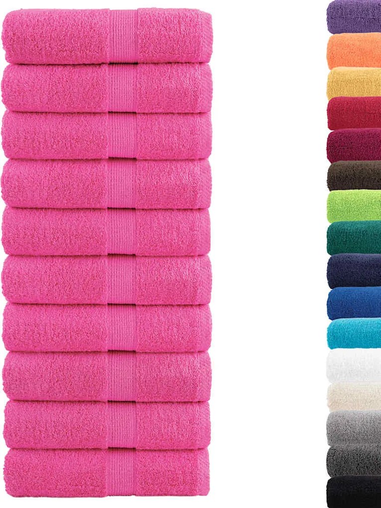 Prémiové mycí utěrky SOLUND 10 ks růžové 30x30 cm 600 g/m² 137517