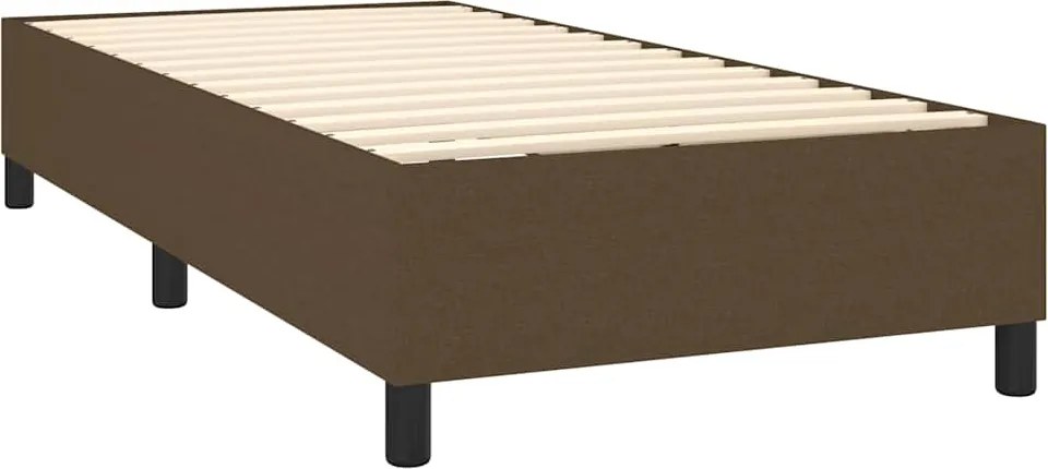 Box spring postel s matrací tmavě hnědá 80x200 cm textil 3128240