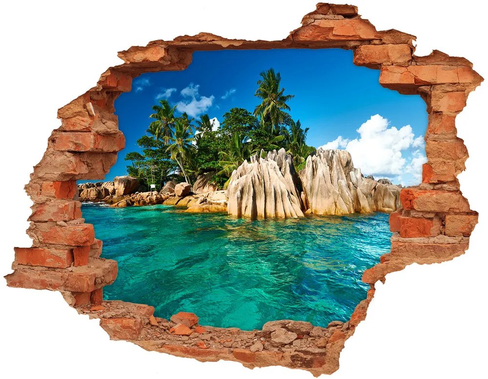 Wallmuralia Nálepka fototapeta 3D výhled Tropický ostrov 90x70 cm