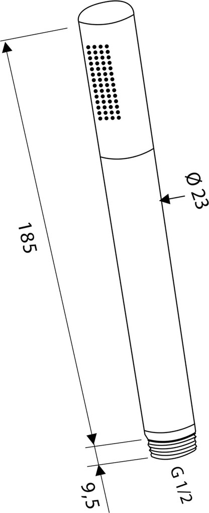 Sapho Sapho, Ruční sprcha, 185 mm, bílá matná, DO214