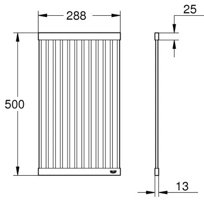 GROHE 40858SD0 - Odkapávač na nádobí 500 × 288 mm nerez