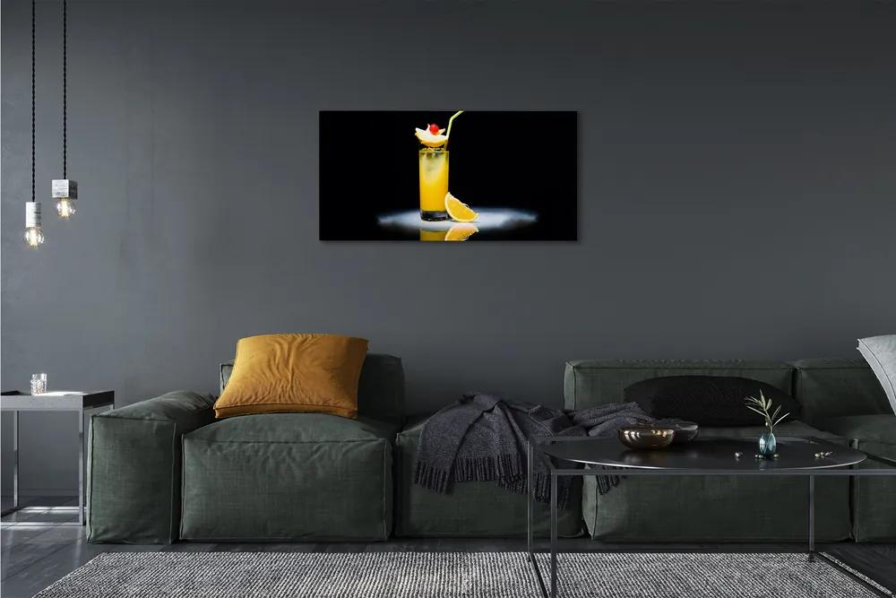 Obrazy na plátně orange koktejl 140x70 cm