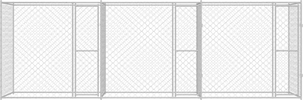 Klec pro psa Stříbrná 600 x 200 x 200 cm Pozinkovaná ocel 3368307