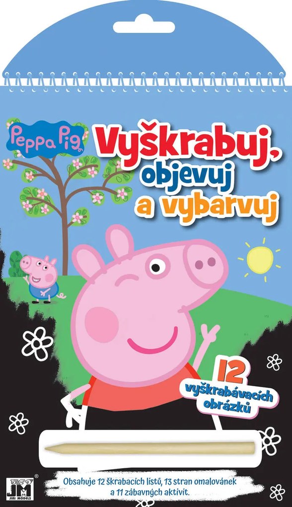 JIRI MODELS Vyškrabuj, objevuj, vybarvuj prasátko Peppa Pig kreativní sešit 0