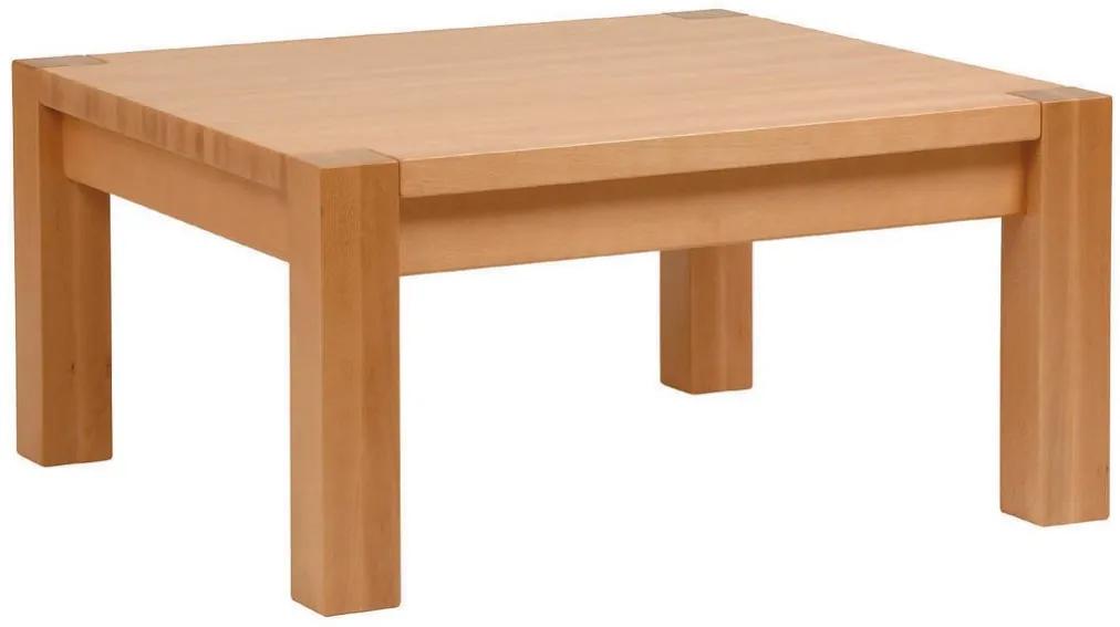 Konferenční stolek CUBIS - masivní BUK 80 x 80 cm, Odstín trend: B1 přírodní (na výběr více variant)