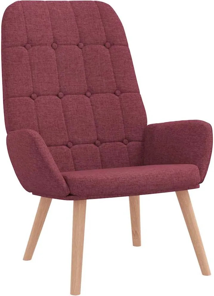 Relaxační křeslo s podnožkou vínové textil 3315155