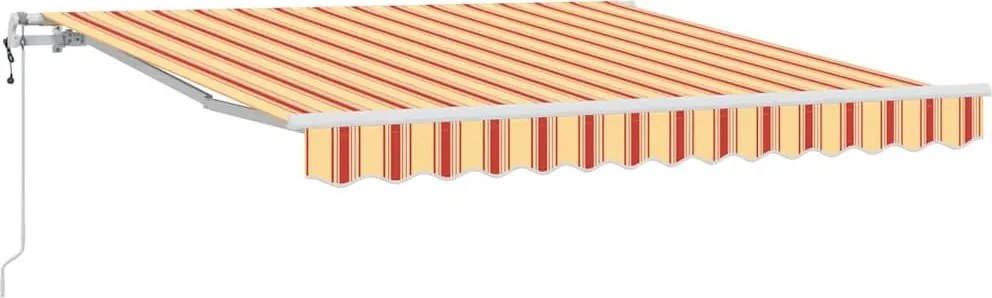 vidaXL Stahovací markýza Žlutá a oranžová 350 x 250 cm Látka a hliník [3330251]