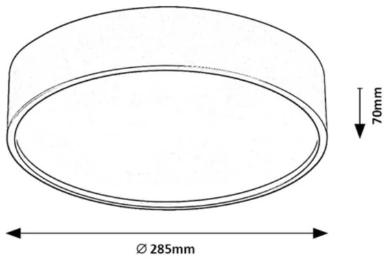 Rabalux 75011 - LED Stropní svítidlo se senzorem LARCIA LED/19W/230V IP44 černá