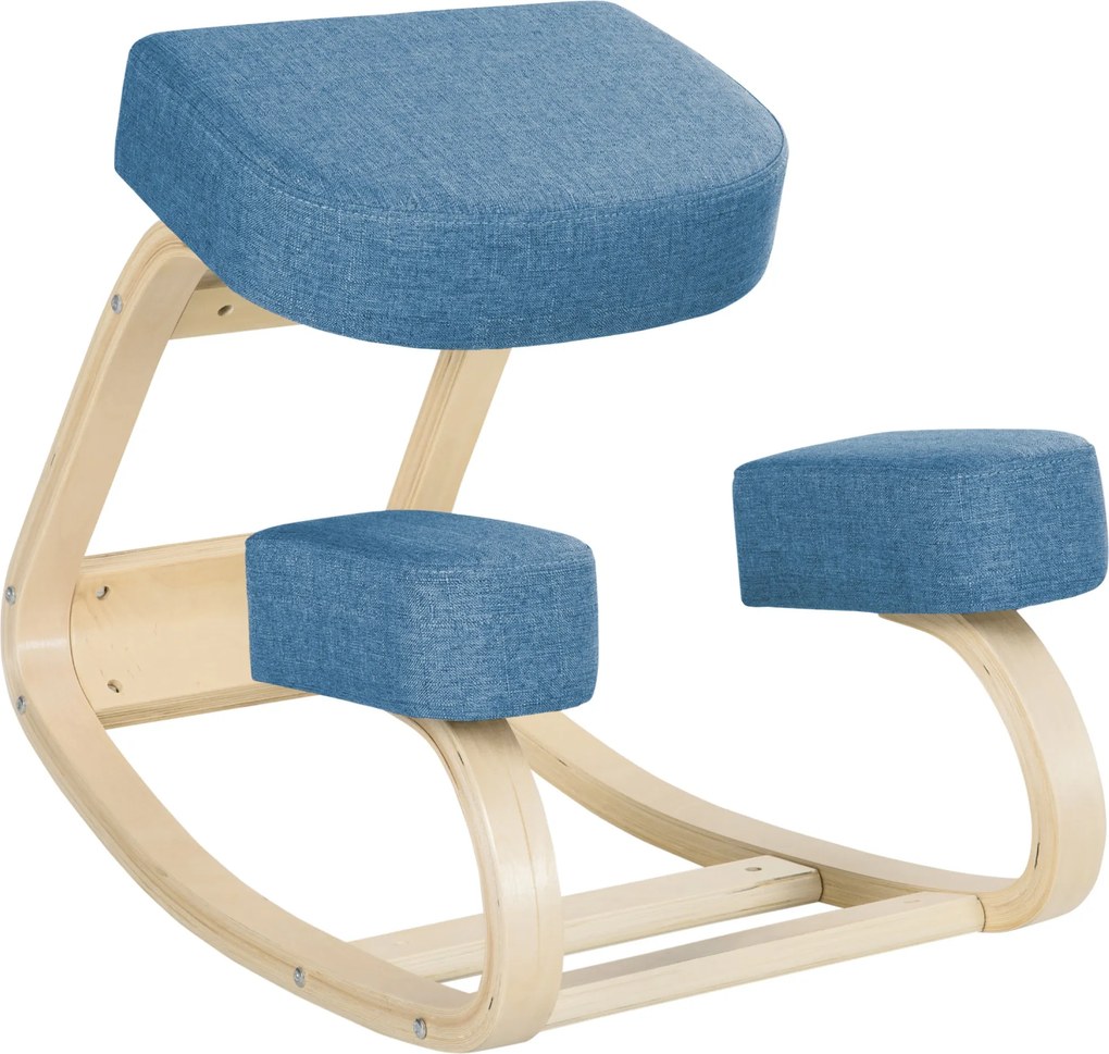 Vinsetto Ergonomická Kolenní Židle z Březového Dřeva, Křeslo pro Udržení Správného Držení Těla s Paměťovou Pěnou a Polyesterovým Polštářem pro Domov …