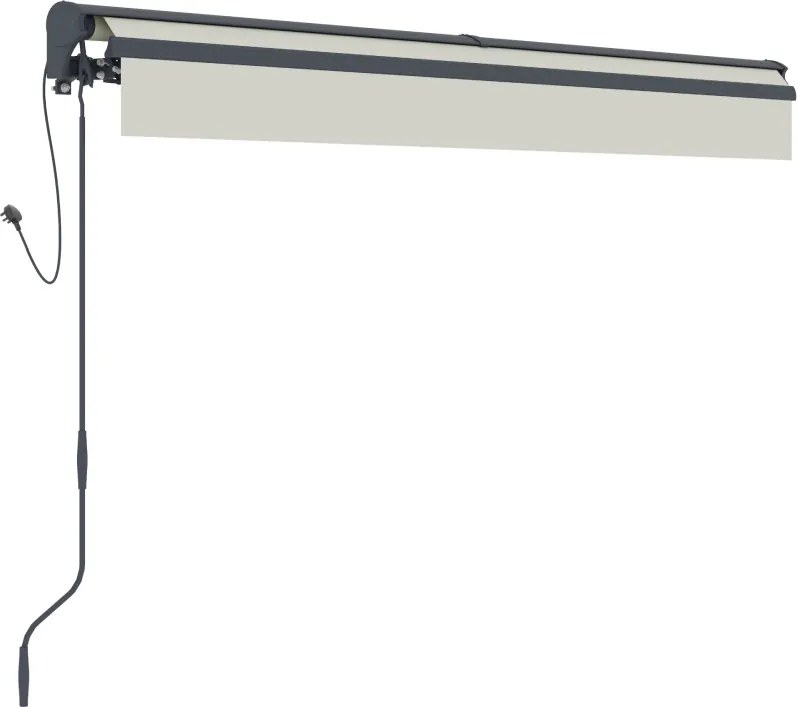 Elektrická markýza s LED osvětlením BestBerg BBSU-EL295BG / 295 x 250 cm / béžová
