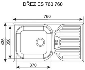 Dřez ES 760 760