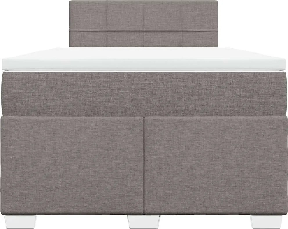Box spring postel s matrací taupe 120x190 cm textil 3285831