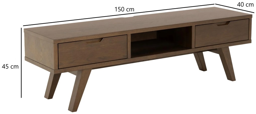 TV stolek A-LINE 150 cm kouřový dub