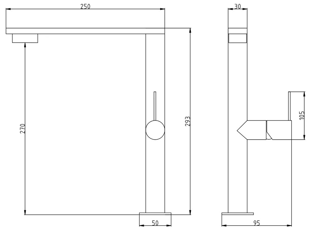 Gamma Nook Pro, vysoká dřezová baterie h-293, chromová, GMA-BNKP-CH