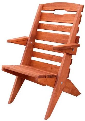 Drewmax MO108 - Zahradní židle z masivního smrkového dřeva 50x60x80cm - Týk