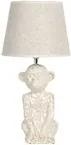 Krémová stolní lampa s opicí – 	Ø 22*46 cm E27/max 1*60W