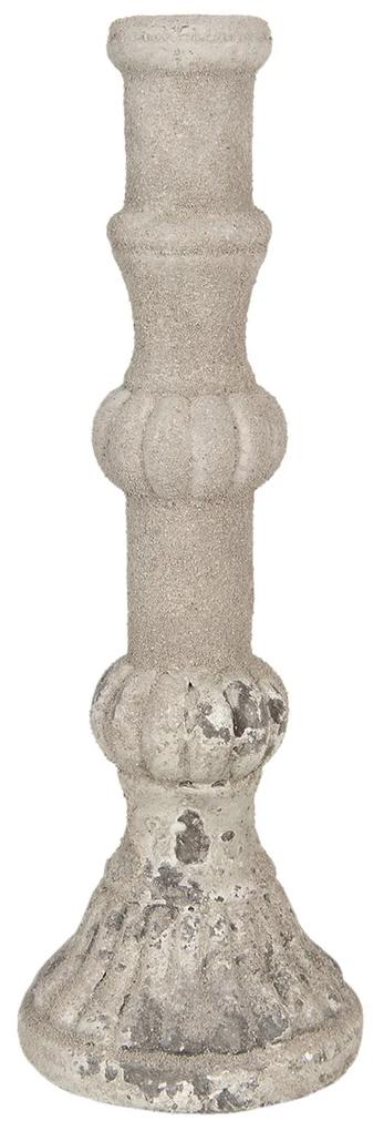 Šedý cementový svícen Florent L - Ø 13*39 cm