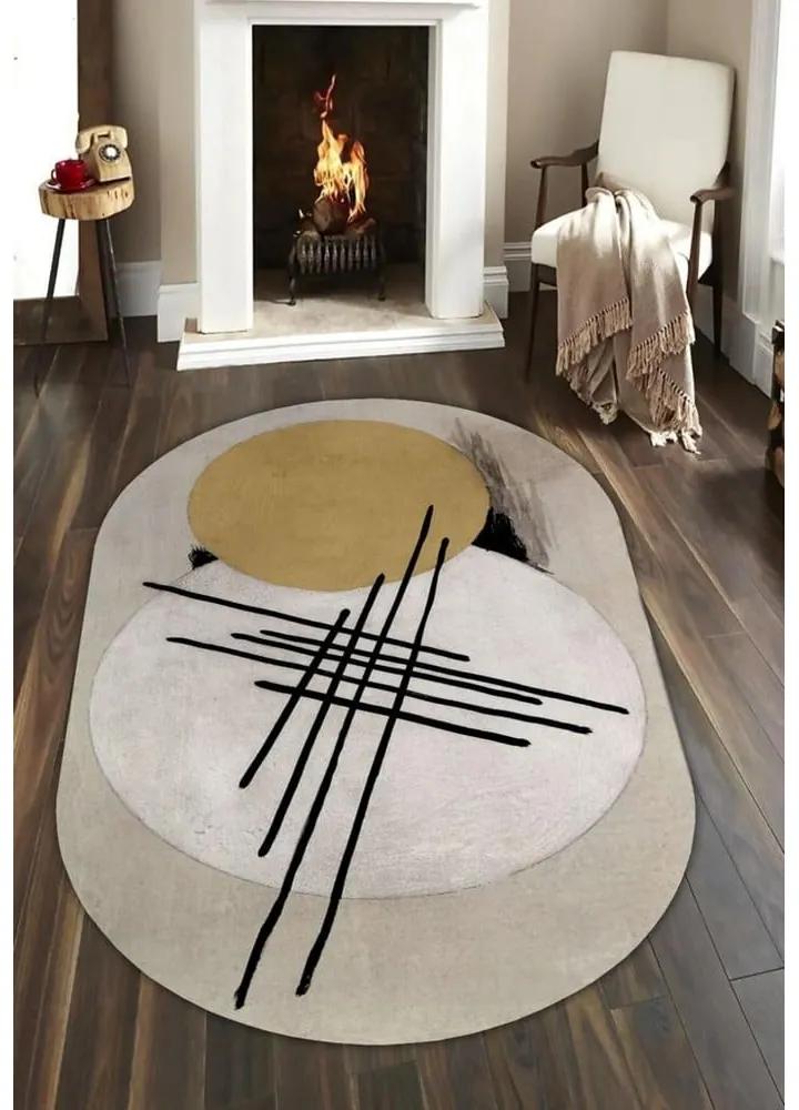 Žluto-béžový koberec 60x100 cm – Rizzoli