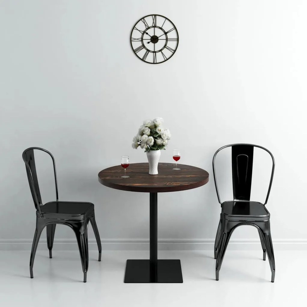Bistro stůl MDF a ocel kulatý 80 x 75 cm 245610