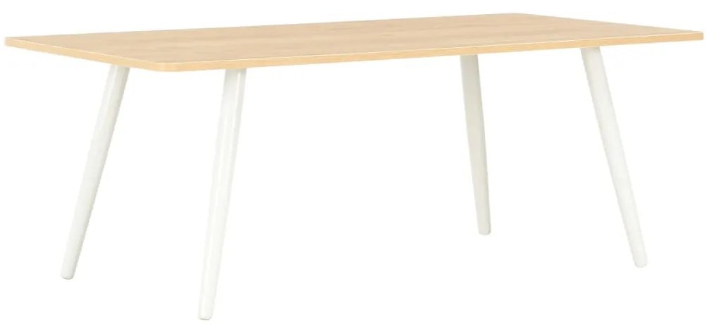 20277 vidaXL Konferenční stolek bílý a dubový odstín 120 x 60 x 46 cm