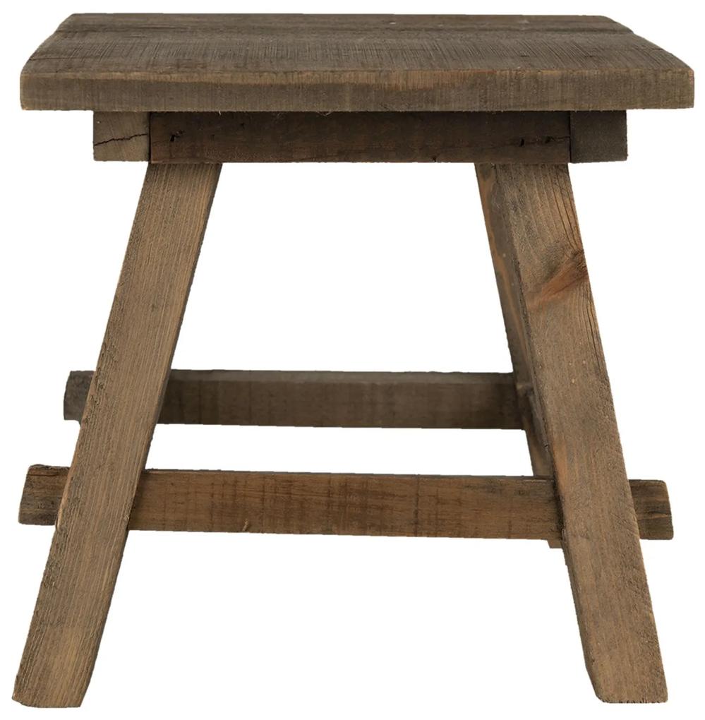 Dřevěná dekorační antik stolička na květiny - 25*25*25 cm