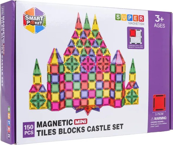 Magnetická stavebnice SUPER MAGNETISM Mini, 150 dílků