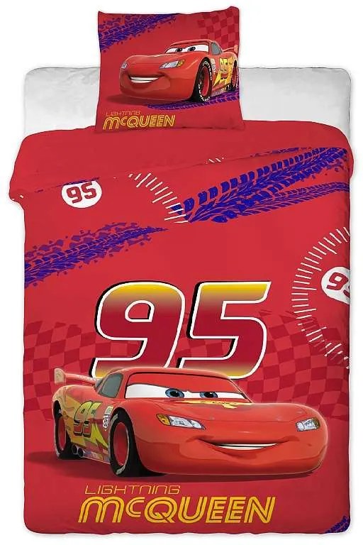 Jerry Fabrics+Dadka Dětské bavlněné povlečení Disney Cars Mc Queen