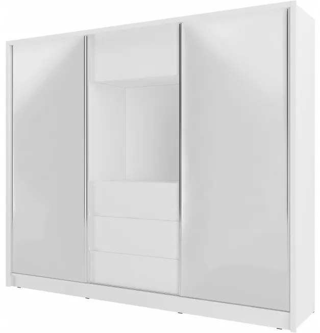Bílá TV skříň 250 cm MARKEL - bílá