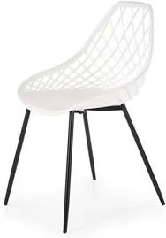 K330 židle nohy - černé, sedadlo - bílé