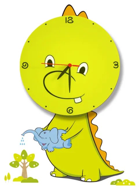 MILAGRO DRAGON LED CLOCK 146 multicolor Dětské nástěnné noční LED svítidlo + hodiny