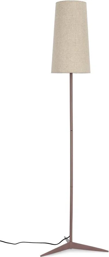 Béžová stojací lampa s textilním stínidlem (výška 166 cm) Assam – Bizzotto