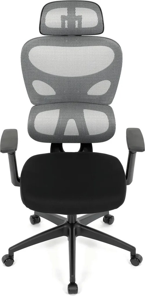 Ergonomická kancelářská židle LEXON - šedá síťovina
