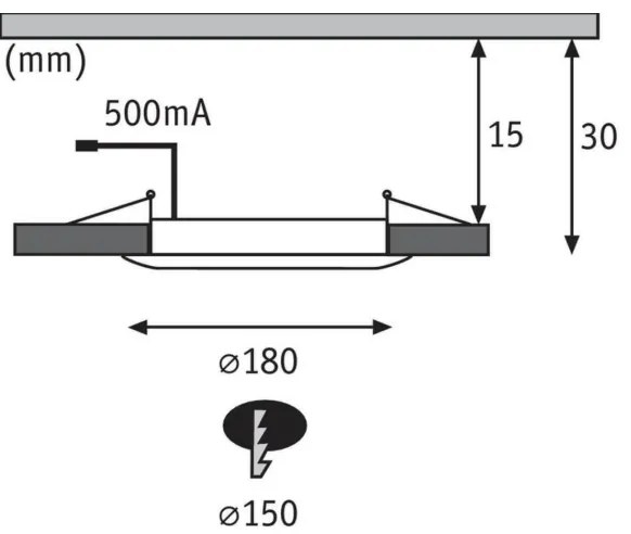 Paulmann 92801 - LED/9W IP65 Koupelnové podhledové svítidlo WARM DIM 230V