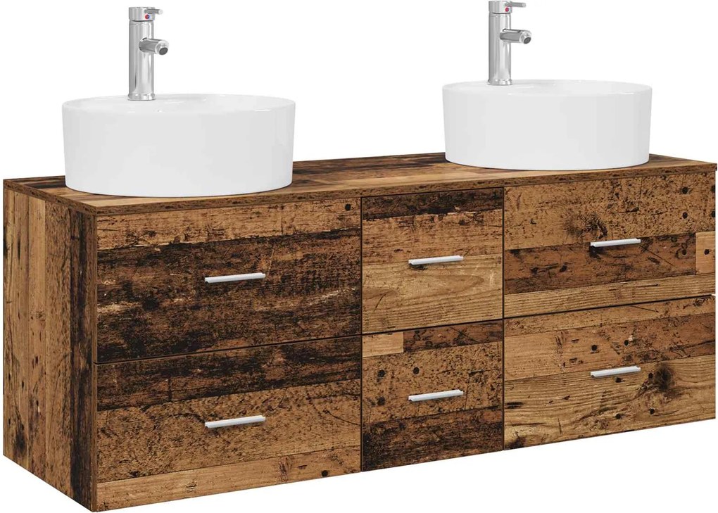 Sada koupelnového nábytku 3 ks Staré dřevo 49,5 x 44,5 x 65 cm 3405889