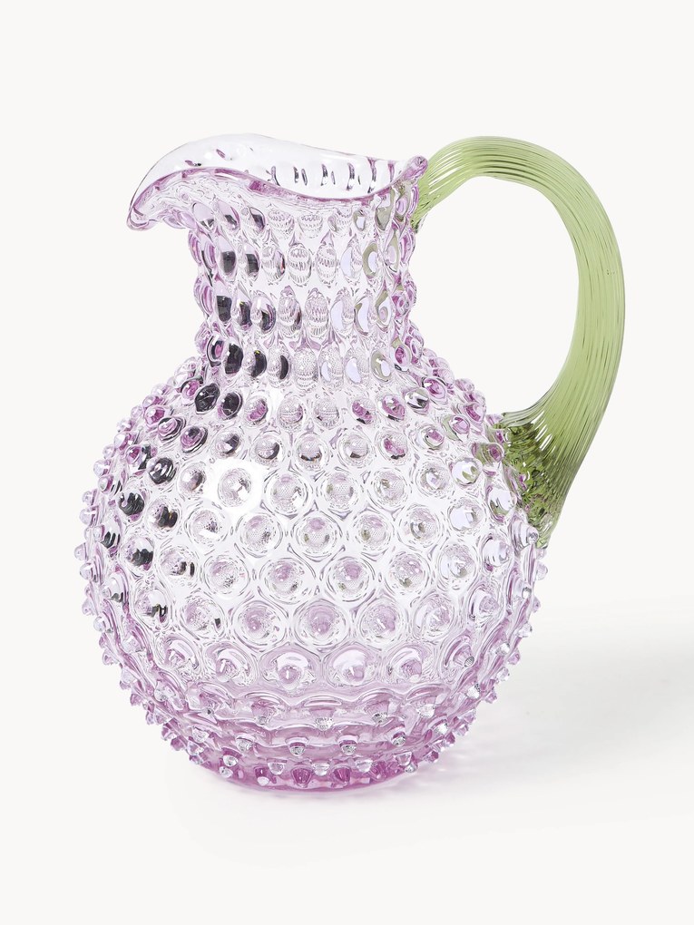 Ručně foukaný džbán Hobnail