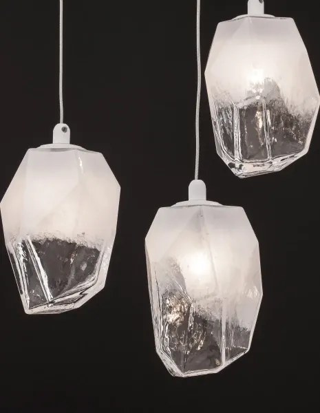 Retro lustr Ice 39 bílé