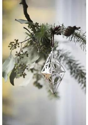 Vánoční ozdoba Harlequin Rhombe Silver 11,3 cm Rosendahl