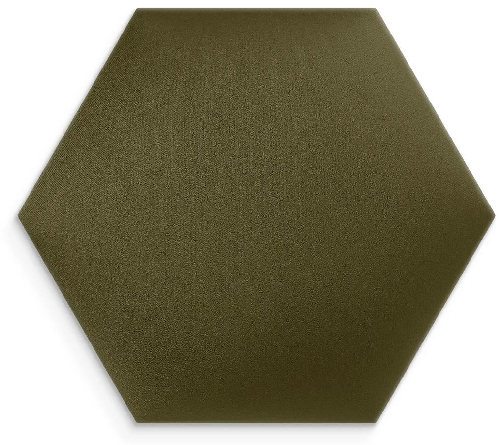 Čalouněný panel - Šestiúhelník - 40x35cm Barva: Lahvově zelená