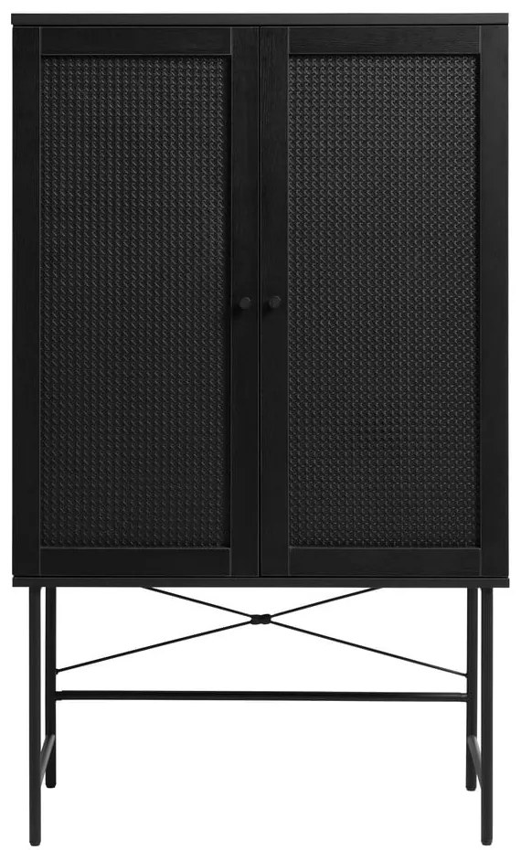 Černá skříňka v dekoru dubu 80x135 cm Pensacola – Unique Furniture