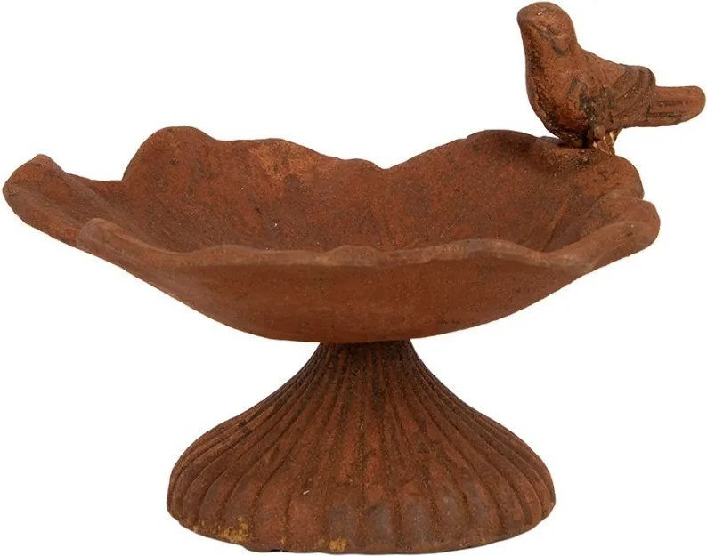 Rustikální rezavé krmítko pro ptáčky - 19*10*9 cm
